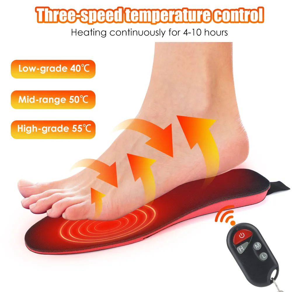 Heated Electric Insole Foot Warmer Winter Shoe Inserts Washable USB ...