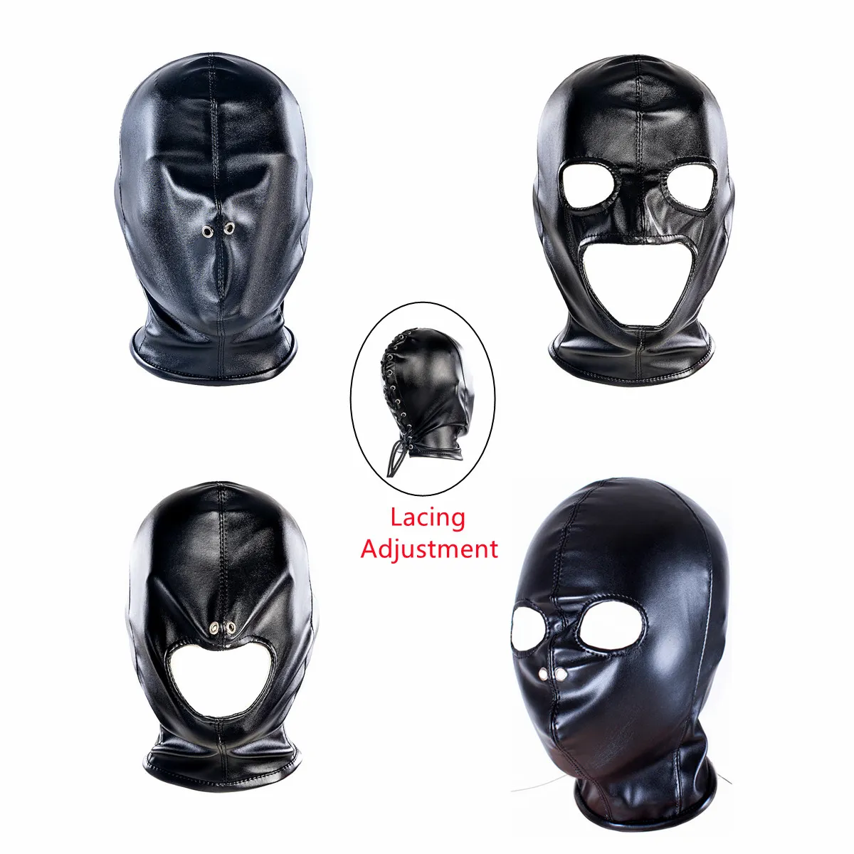 2024Leather Fetish Head Hoods for Women Sexy Cosplay Masks for ...