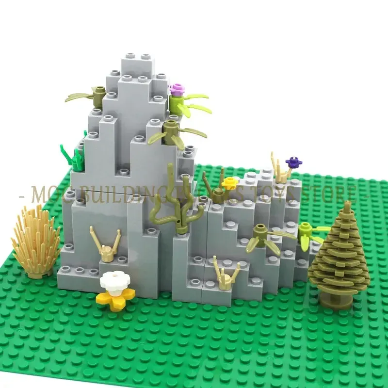 MOC Brick Rock Triangular limestone rockery Wall Building Block ...