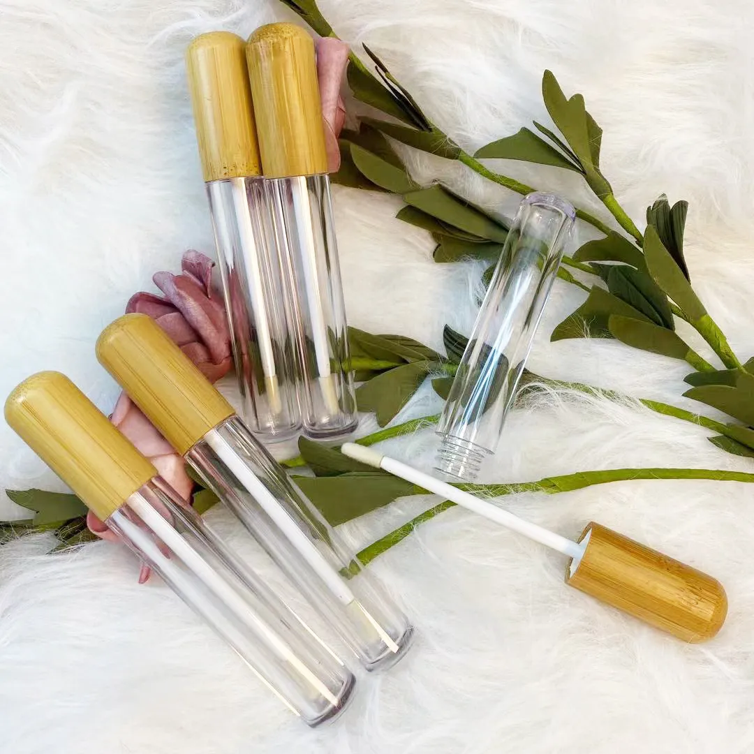Eco-Friendly Bamboo Lip Gloss Tubes - Mini 5/6ml Lip Glaze Lipstick ...