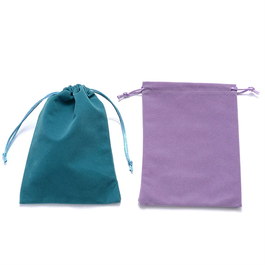 Wholesale Customizable Velvet Purple Drawstring Bag Sachet Pouches Set ...