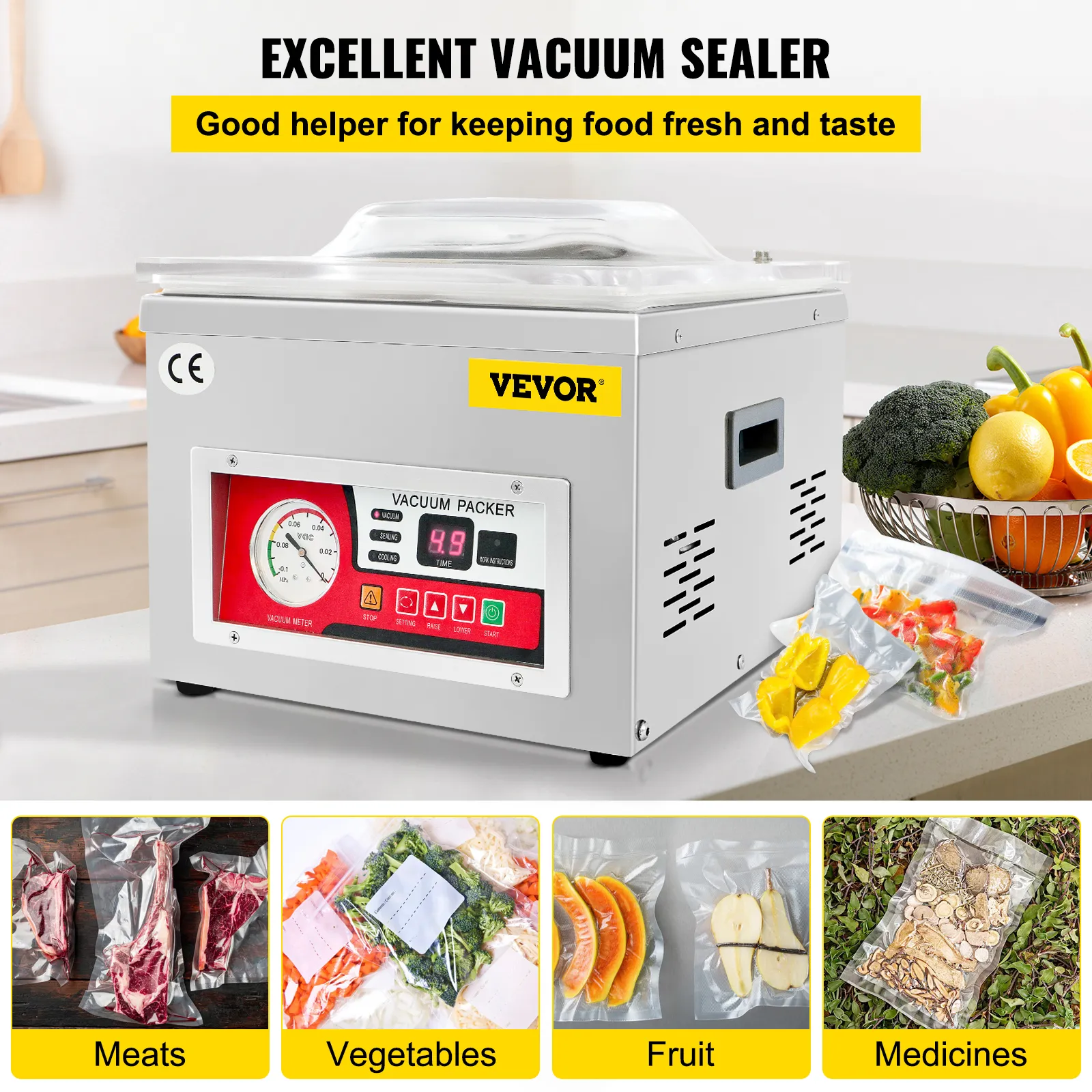DHgate.com:Commercial Chamber Vacuum Sealer - VEVOR DZ-260A Food Saver ...