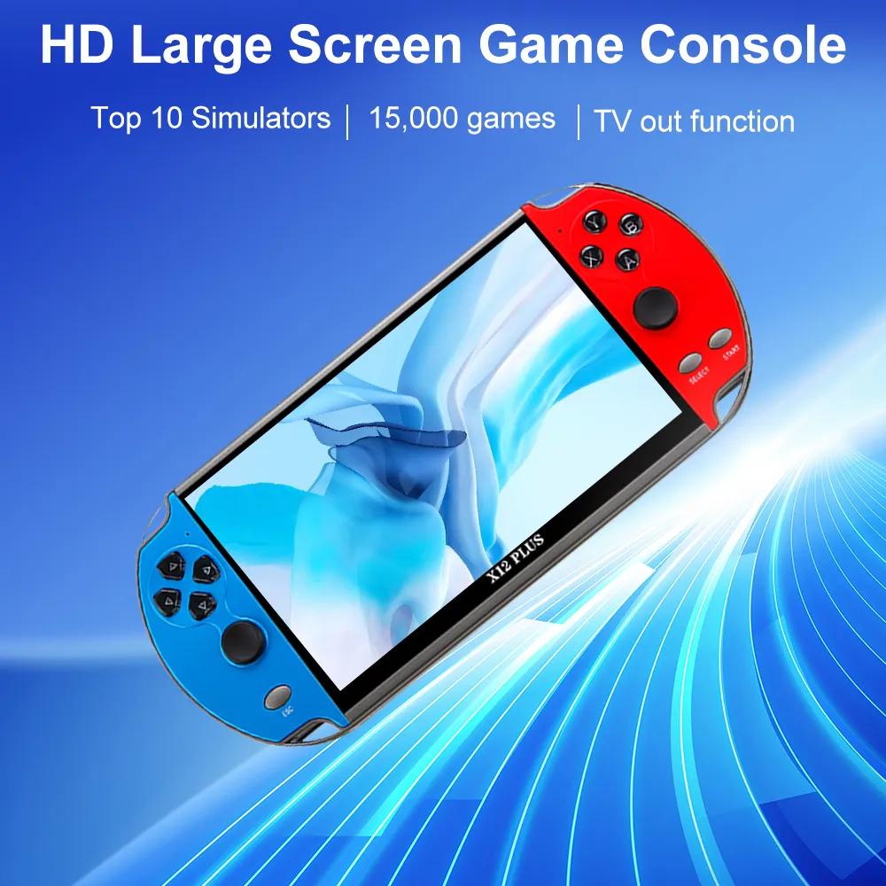 DHgate.com:X12 Plus 2024 Handheld Game Console, 7 HD Retro Video Game Player with Dual Joystick ...