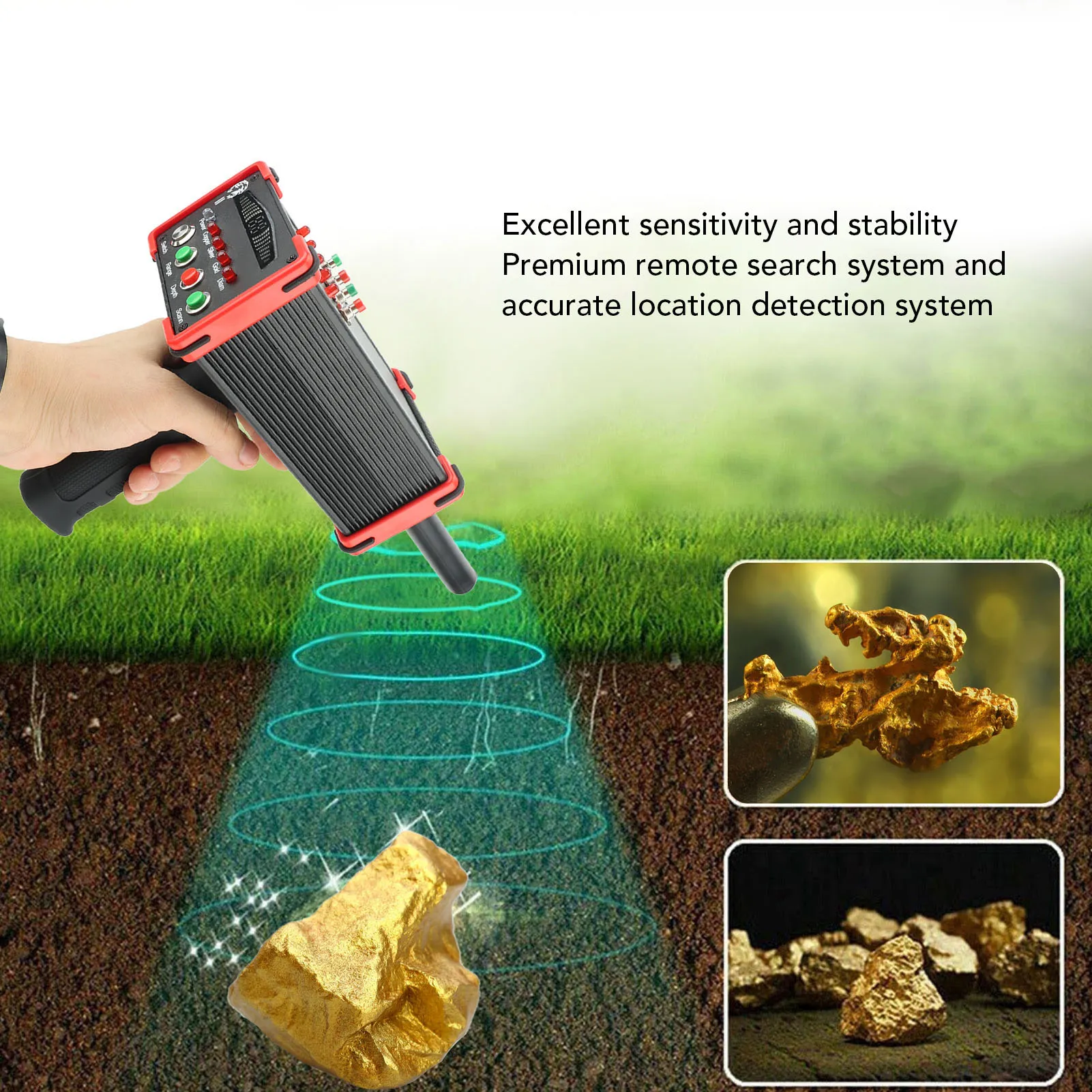 Metal Detector Underground High Accuracy Scanner for Gold, Silver, and ...