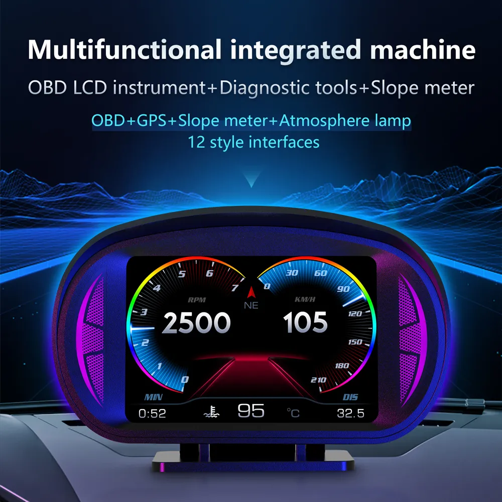 DHgate.com:KWHUD OBD2 HUD Display On-board Computer Car GPS Speedometer ...