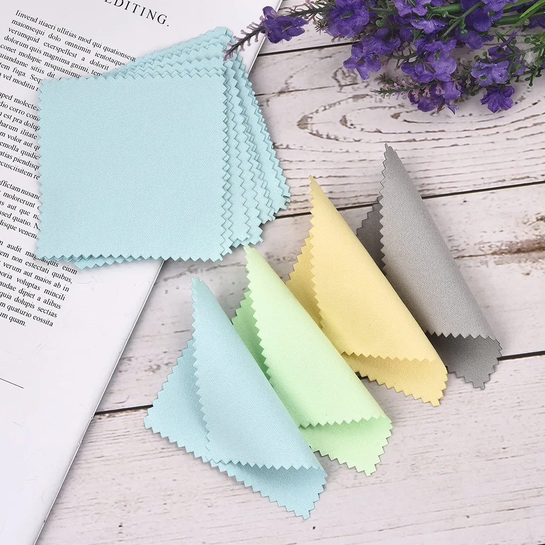 50 Silver Polishing Cloths for Jewelry Cleaning - Soft Silver Color ...