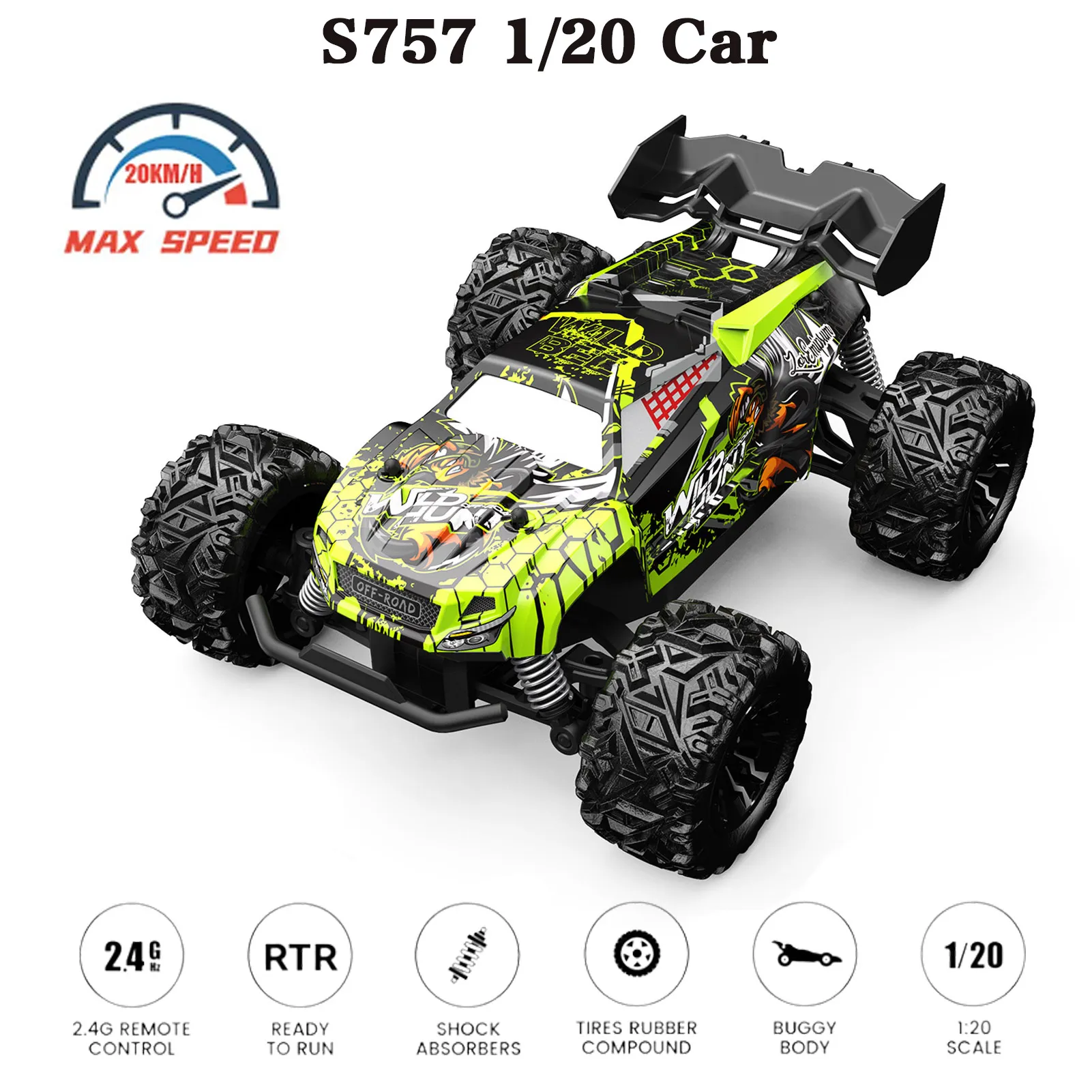 DHgate.com:S757 1:20 Scale RC Car, 2.4GHz 4WD Off-Road Racing Vehicle ...