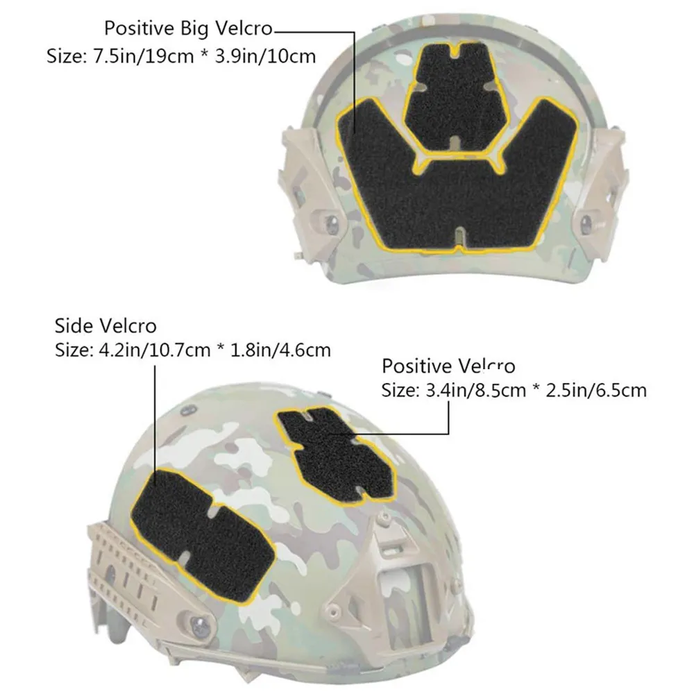 VULPO 6 Pack Tactical Helmet Patches DIY Hook Loop Fastener Kit for ...