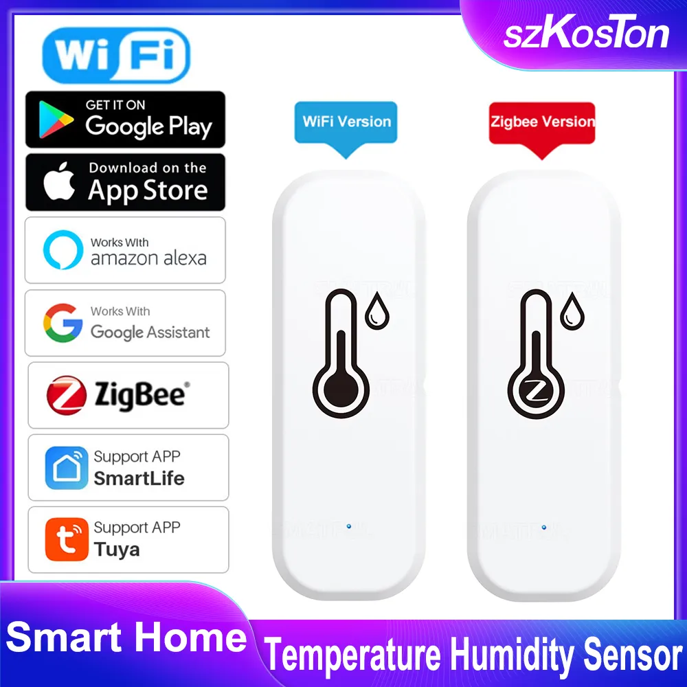 DHgate.com:Smart LifeTuya ZigBee WiFi Indoor Hygrometer Temperature ...