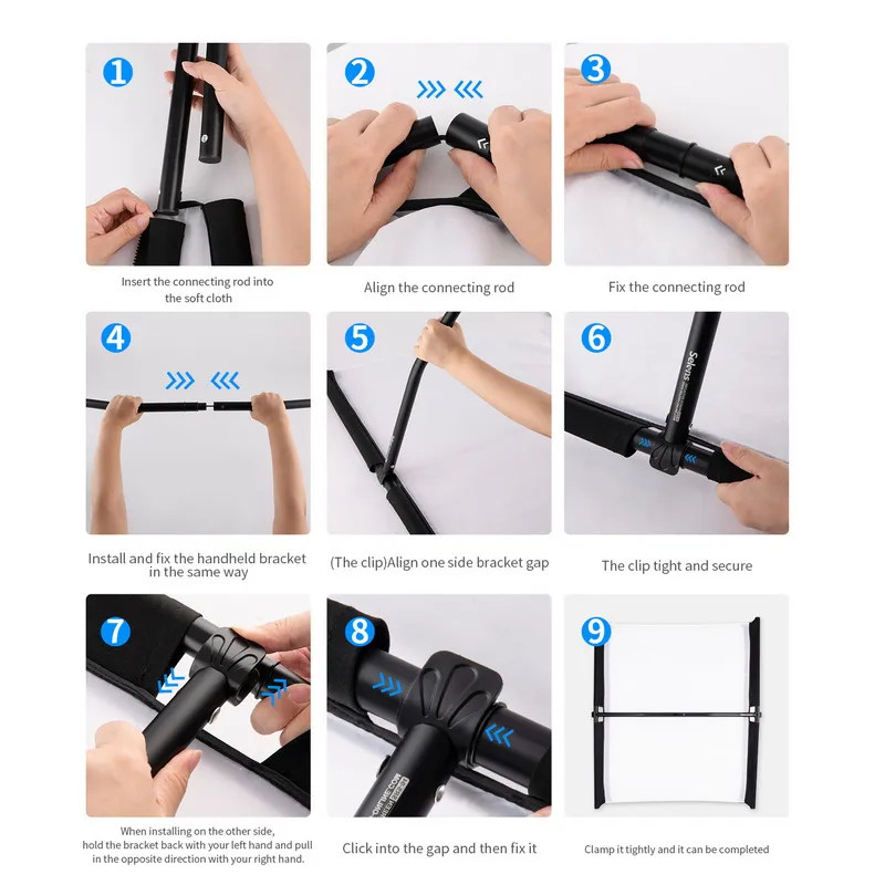 Selens 7-in-1 31.5 × 37 in 80 × 94 cm Collapsible Photography Reflector ...