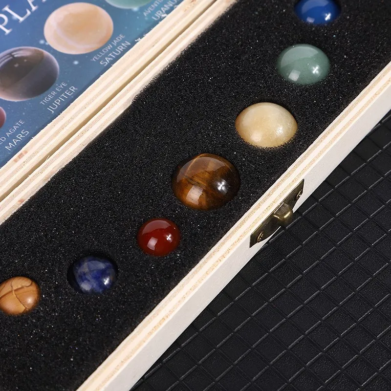 Galaxy Model Solar Sun System With 9 Planets, Rock Quartz Stones, Beads ...