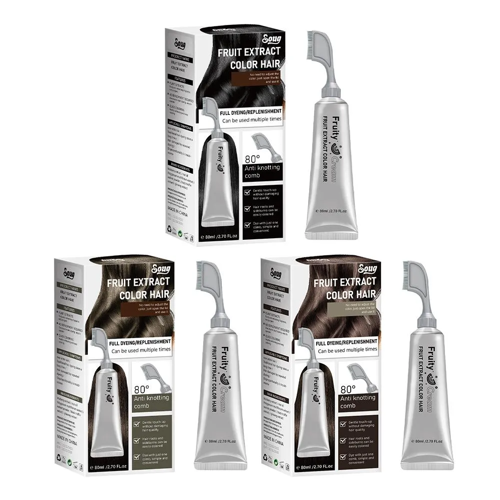 DHgate.com:VIP LINK 80ml Black Fruit Essence Plant-based Hair Dye Cream ...