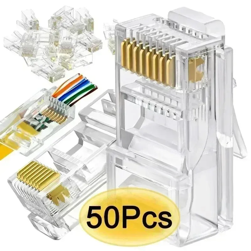 DHgate.com:Cat6 RJ45 Pass Through Connectors, Gold Plated RJ-45 Ends ...