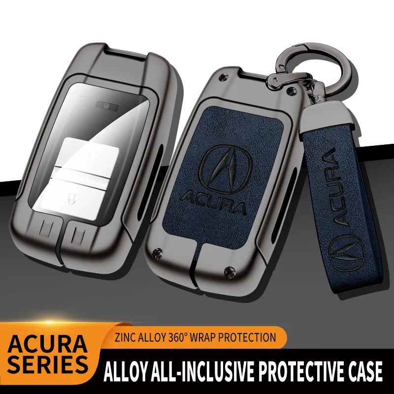 5-in-1 BundlePremium TPU Leather Car Key Fob Case Cover Set for Acura Models MDX/RDX/TSX/RSX ...