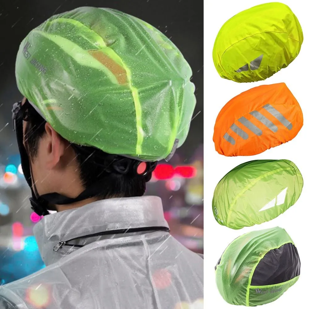 Cycle Helmet Cover Waterproof Night Visibility Waterproof Helmet Cover ...