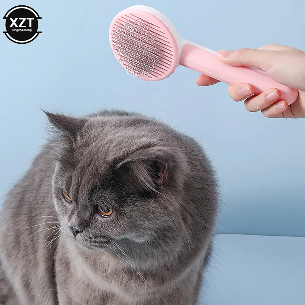 2024 Self-Cleaning Slicker Brush for Cats & Dogs - Effortless Pet Hair ...