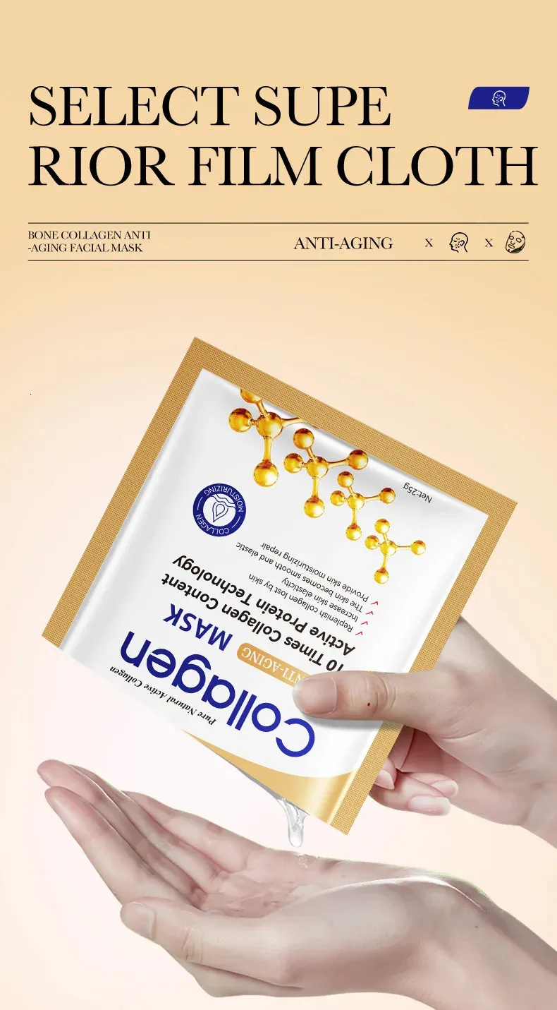 SADOER Collagen Face Mask: 10 Hydrating, Firming, Brightening Sheet ...