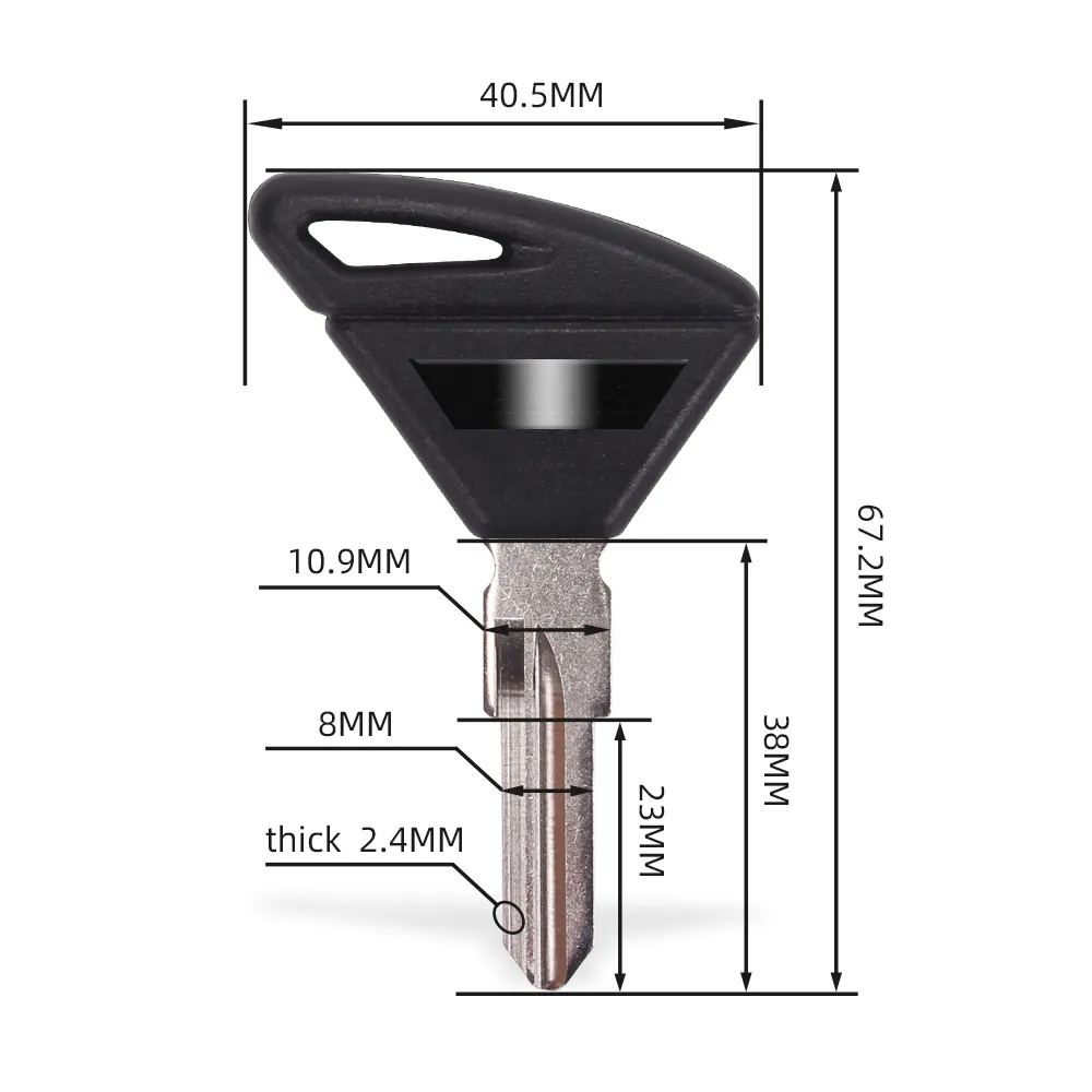 3-Piece Motorcycle Key Blanks: Uncut Replacements, Premium Quality ...