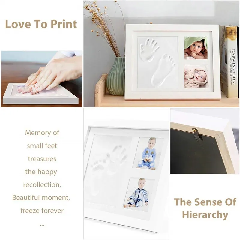 Newborn Keepsake Handprint Footprint Kit Air Dry Clay Handprint Casting ...