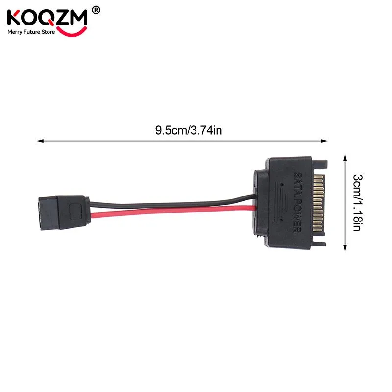 SATA 15-Pin Male to 6-Pin Slimline Power Adapter Cable for Laptops ...