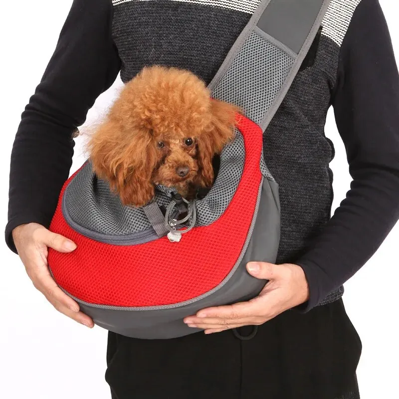 Reflective Breathable Mesh Pet Sling Carrier: Comfortable Hands-Free ...
