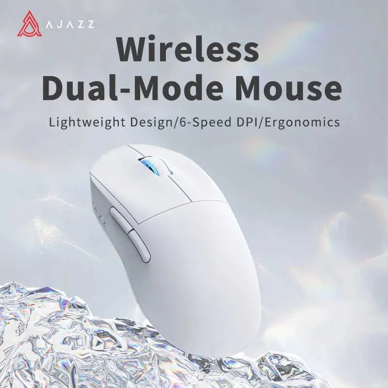 Ajazz AJ199 MC Lightweight Dual Mode 2.4G Wireless Gaming Mouse with C ...
