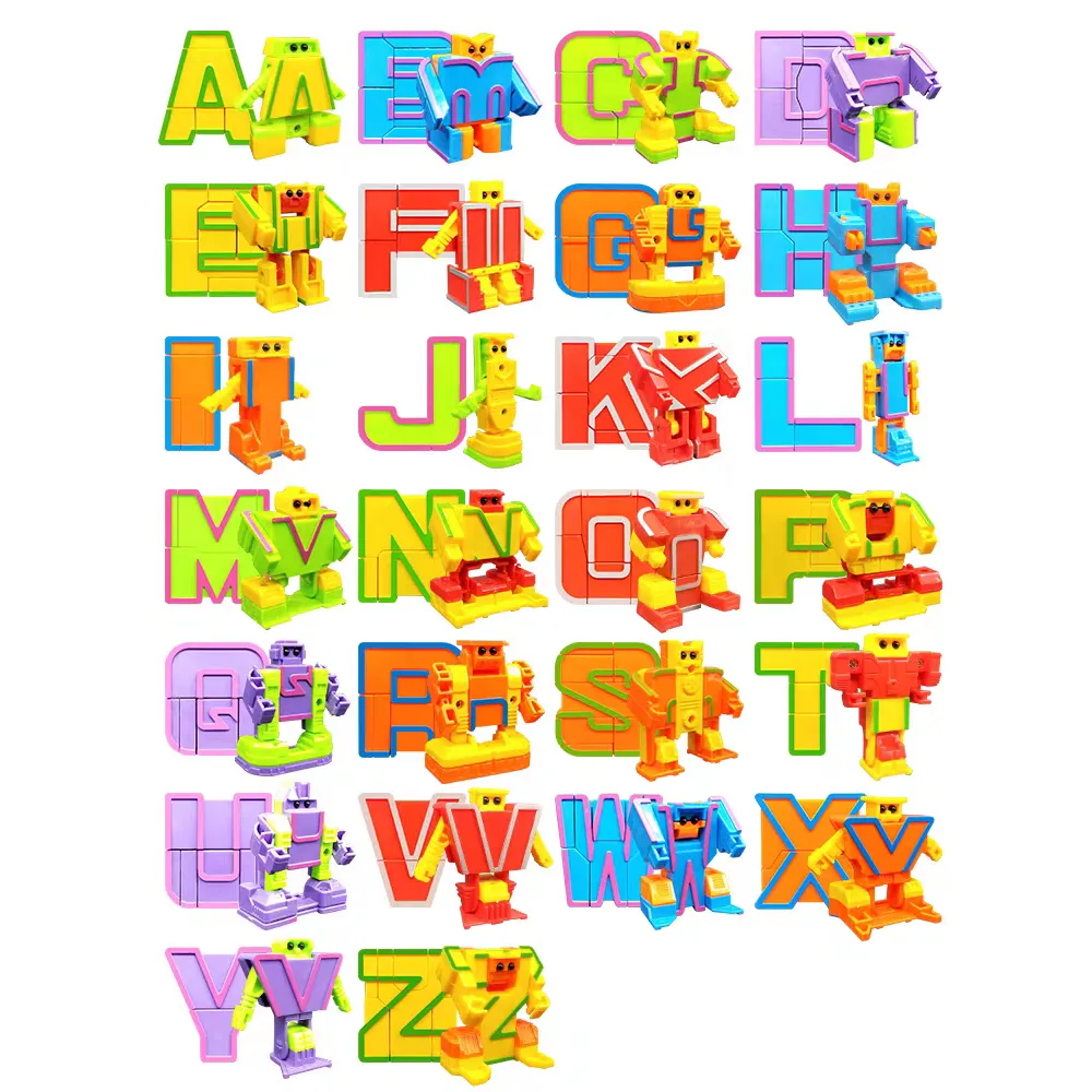 Transforming Robot Toy Alphabet Set: Robot Building Toy For Early ...