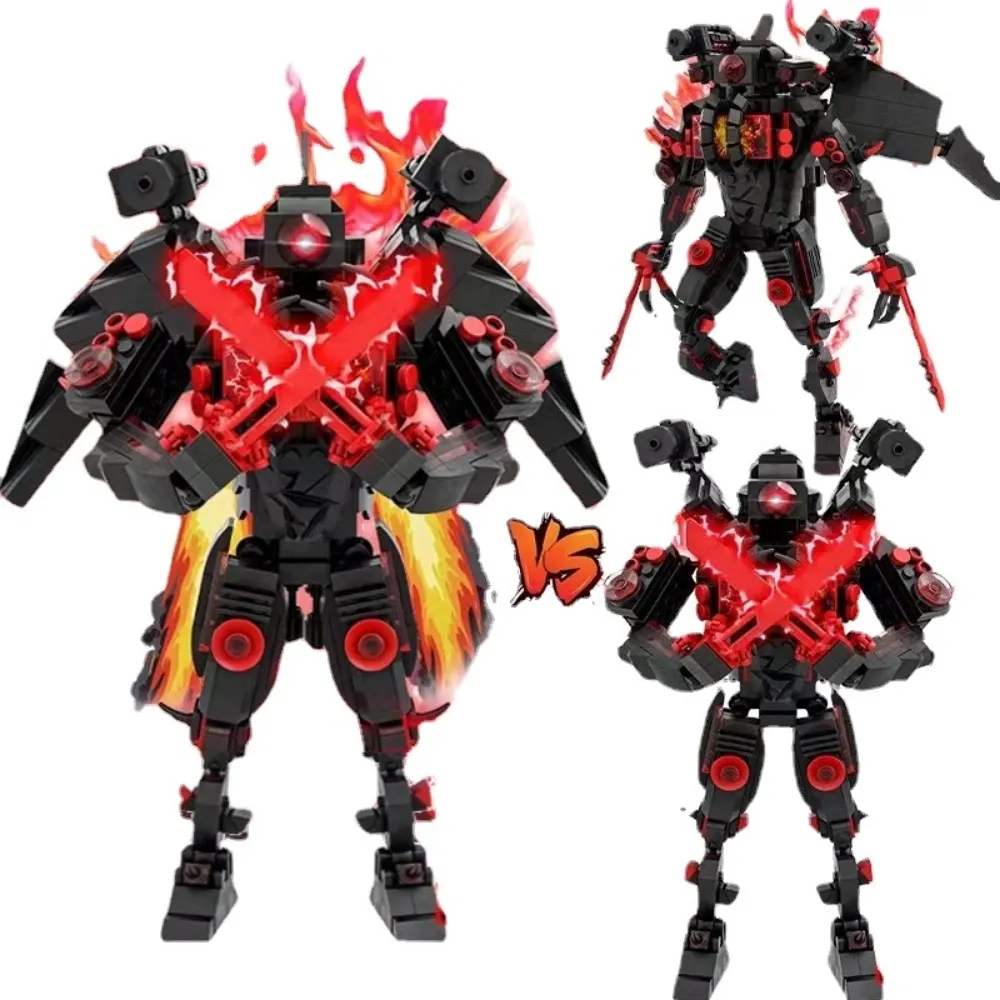 Skibidi Tri Titan Toilet Building Blocks Set: Titan Cameraman War ...