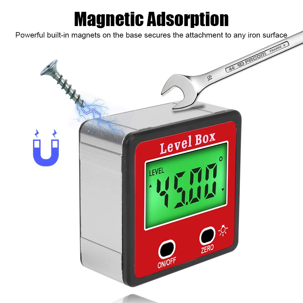 3-in-1 Digital Inclinometer Angle Finder Level Box Protractor with ...