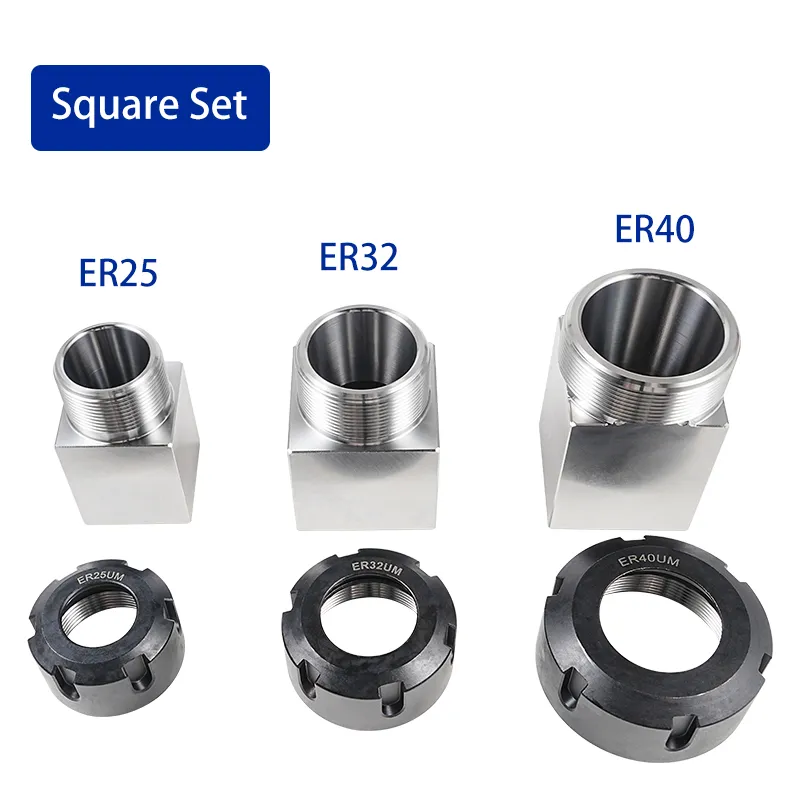 Er40 Collet Set Ground Chuck ER-32 Collet Chucks Block Square And Hex ...