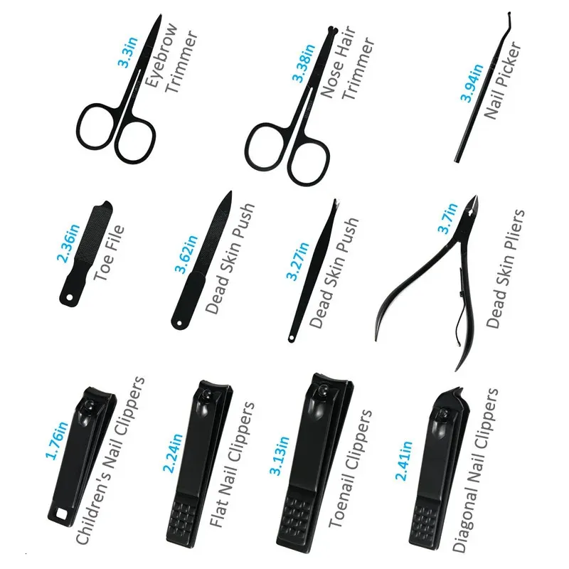 25 IN 1 Stainless Steel Nail Clipper Set Travel Grooming Kit Manicure ...
