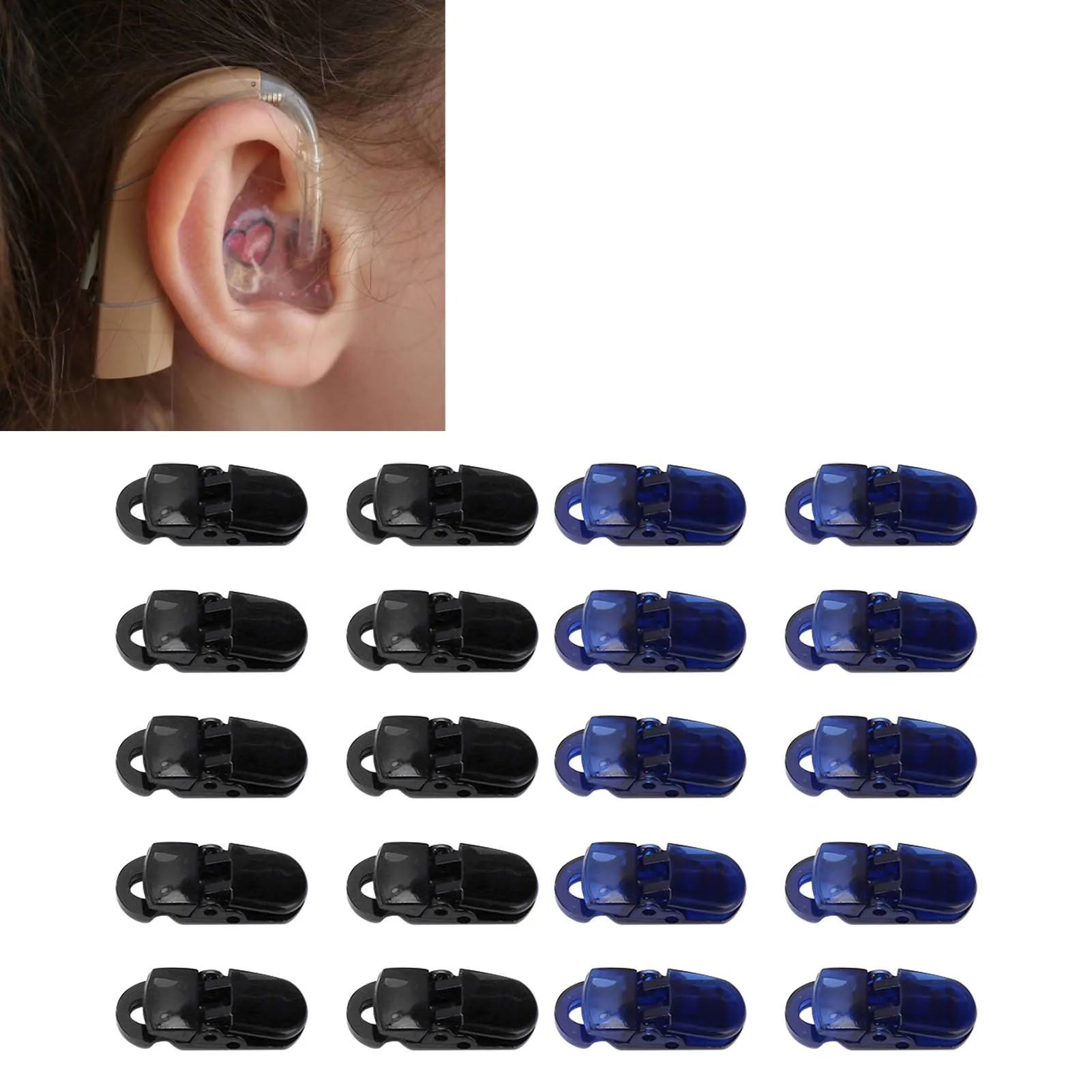 Transparent Hearing Aid Lanyard Clips 10 Pack, Multipurpose Plastic Ear ...