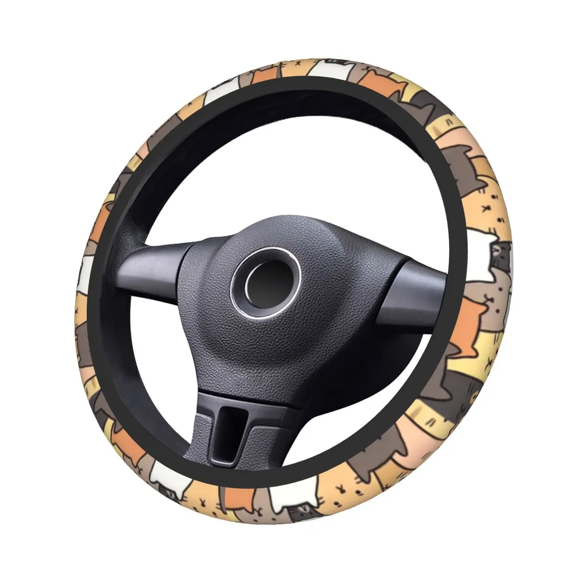 DHgate.com:Funny Cat Steering Wheel Cover - 38cm Plush Anti-Slip Animal ...