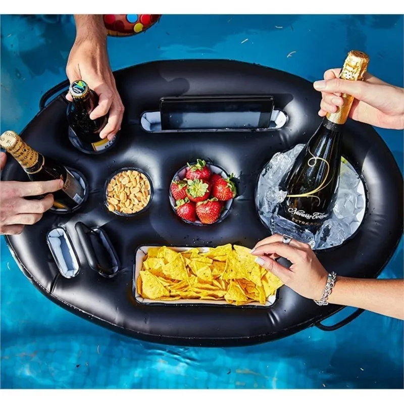 Inflatable Pool Float Cup Holder Beach Party Drink Tray, Cooler Table ...