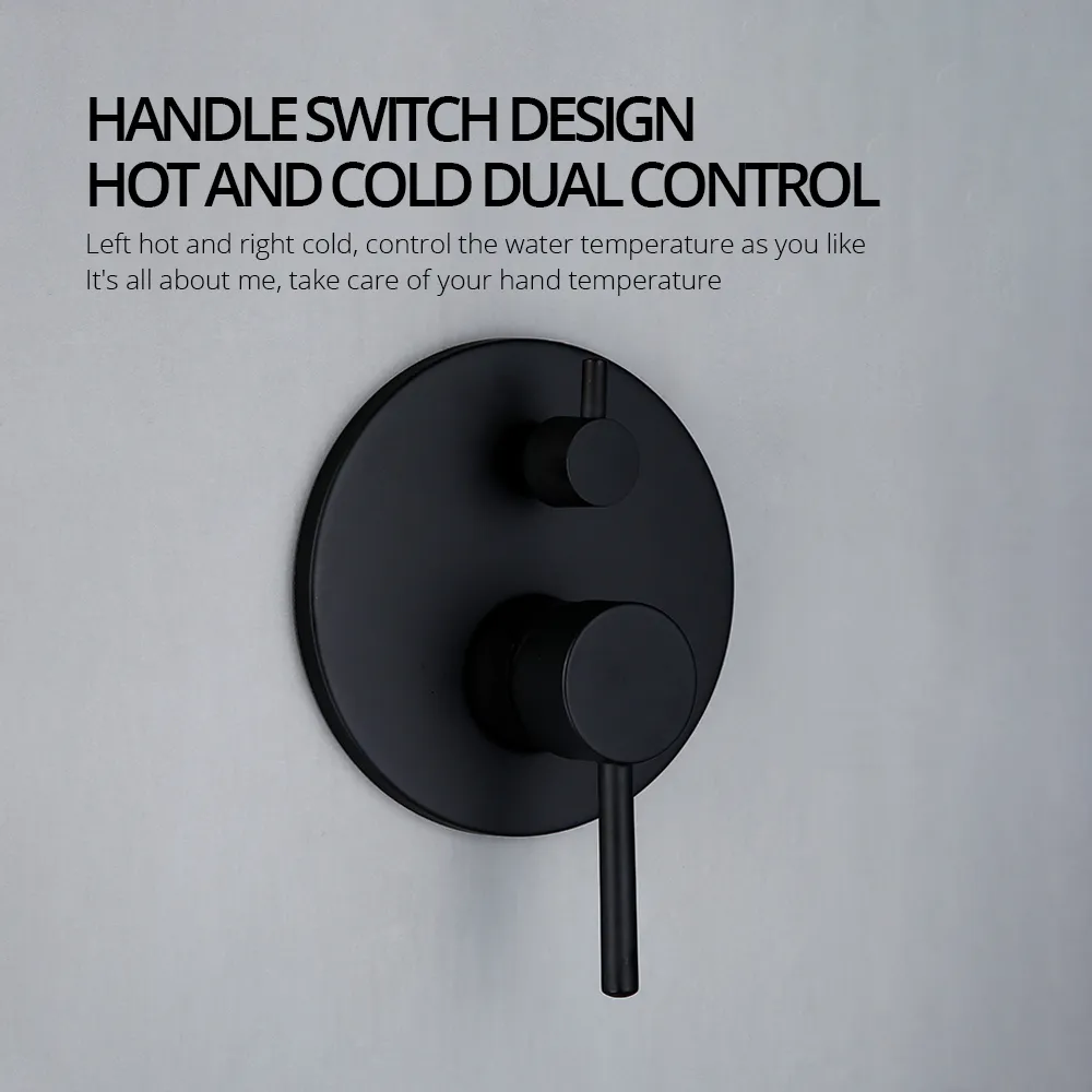 Wall Mounted Shower Control Mixer With Dual Decora Thermostat, Ceramic ...