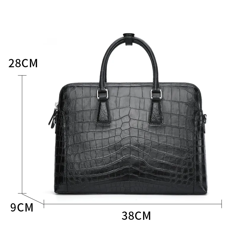 Luxury Crocodile Leather Amazon Leather Briefcase For Men High Capacity ...