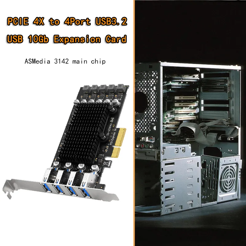 DHgate.com:ASM3142 10Gbps PCIe to USB 3.1 Gen 2 Expansion Card with 2 ...