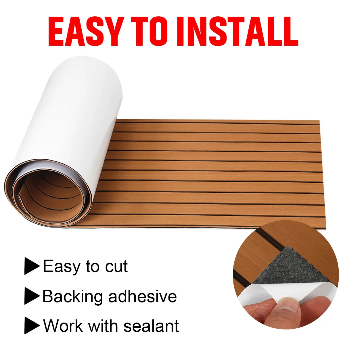 DHgate.com:6-Pack 24"x36" EVA Foam Teak Decking Sheets for Boats - Non ...