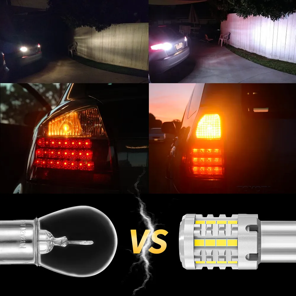T20 7440 W21W LED Reverse Bulb, BA15S PY21W P21W Turn Signal Lamp, 1156 ...