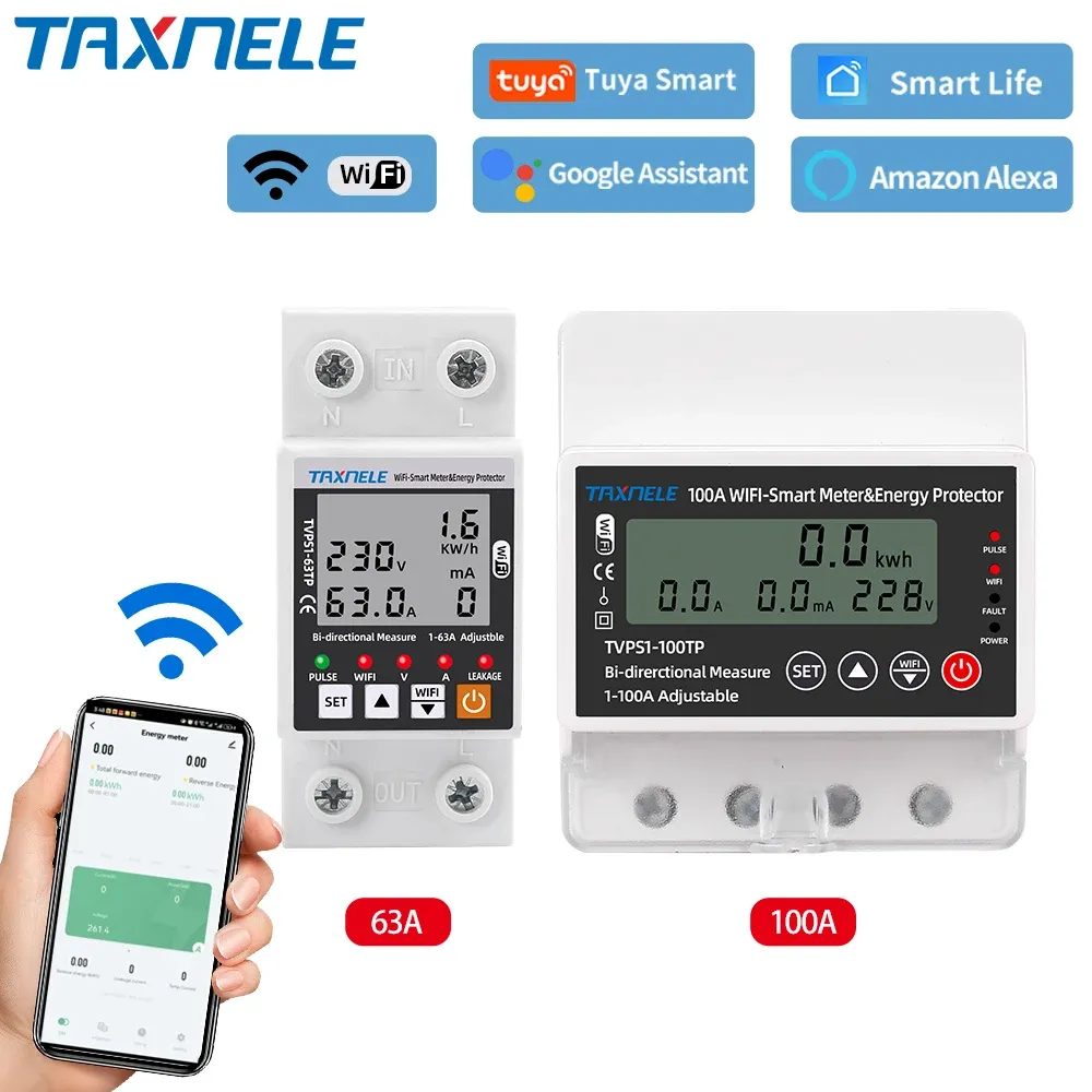 TUYA Smart Meter: WiFi Circuit Breaker With Earth Leakage Relays ...