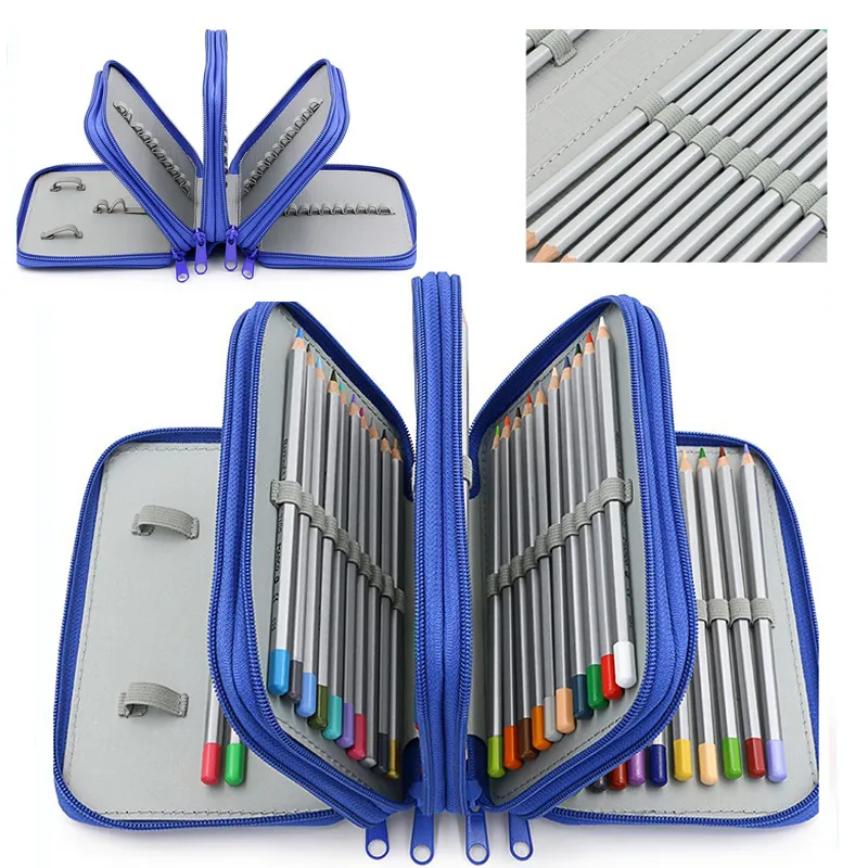 72 Holes Four Layers Pencil Case Large Capacity Multi-Layer Pen Storage ...