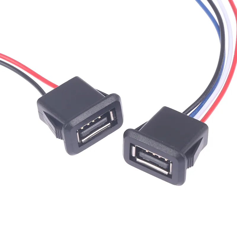 DHgate.com:USB 2.0 Female Power Socket Connector: 2/4-Pin Charging Port ...
