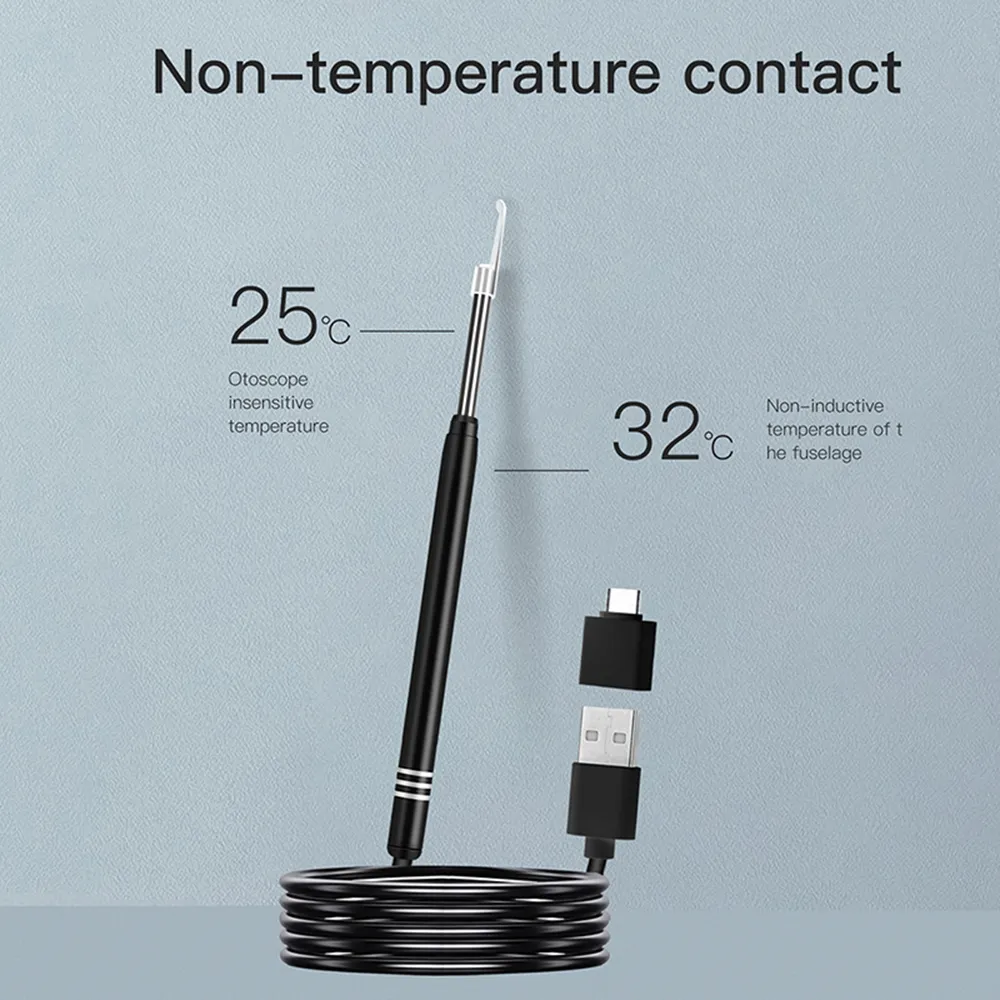 Smart Visual Earpick Endoscope 3 In 1 Ear Cleaner Camera Otoscope Ear ...