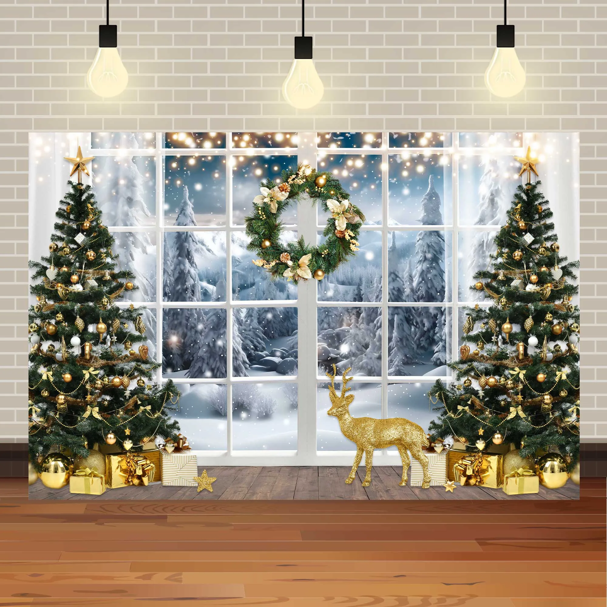 NeoBack Christmas Party Photography Background Snowflake, Frozen Snow ...