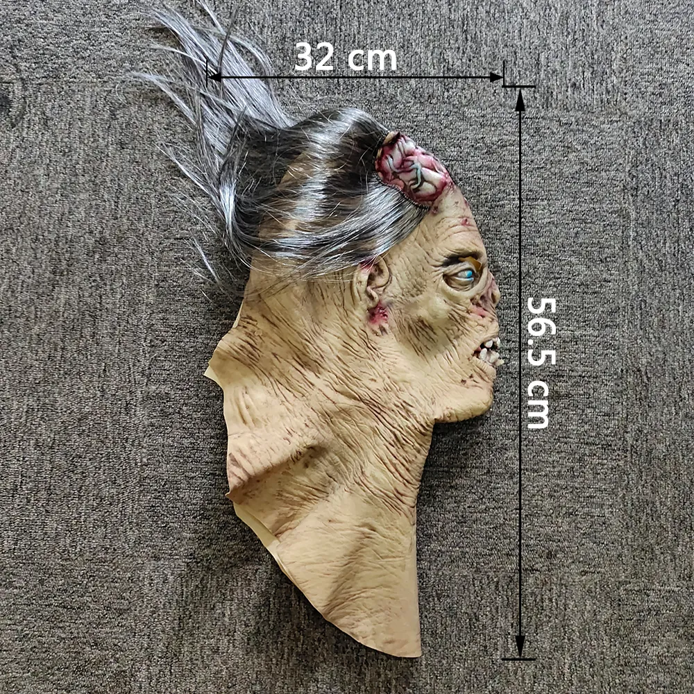 Horror Masks: Scary Realistic Latex Zombie Mask Creepy Masquerade Masks ...