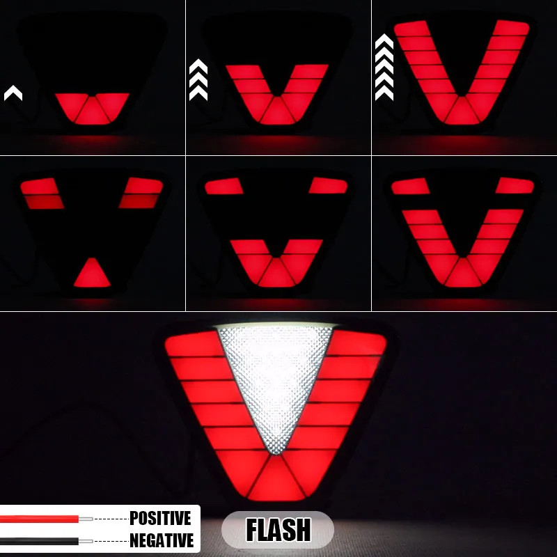 Fog Tail Lamps F1 Style Strobe Brake Lights, 12V Rear Bumper Safety ...