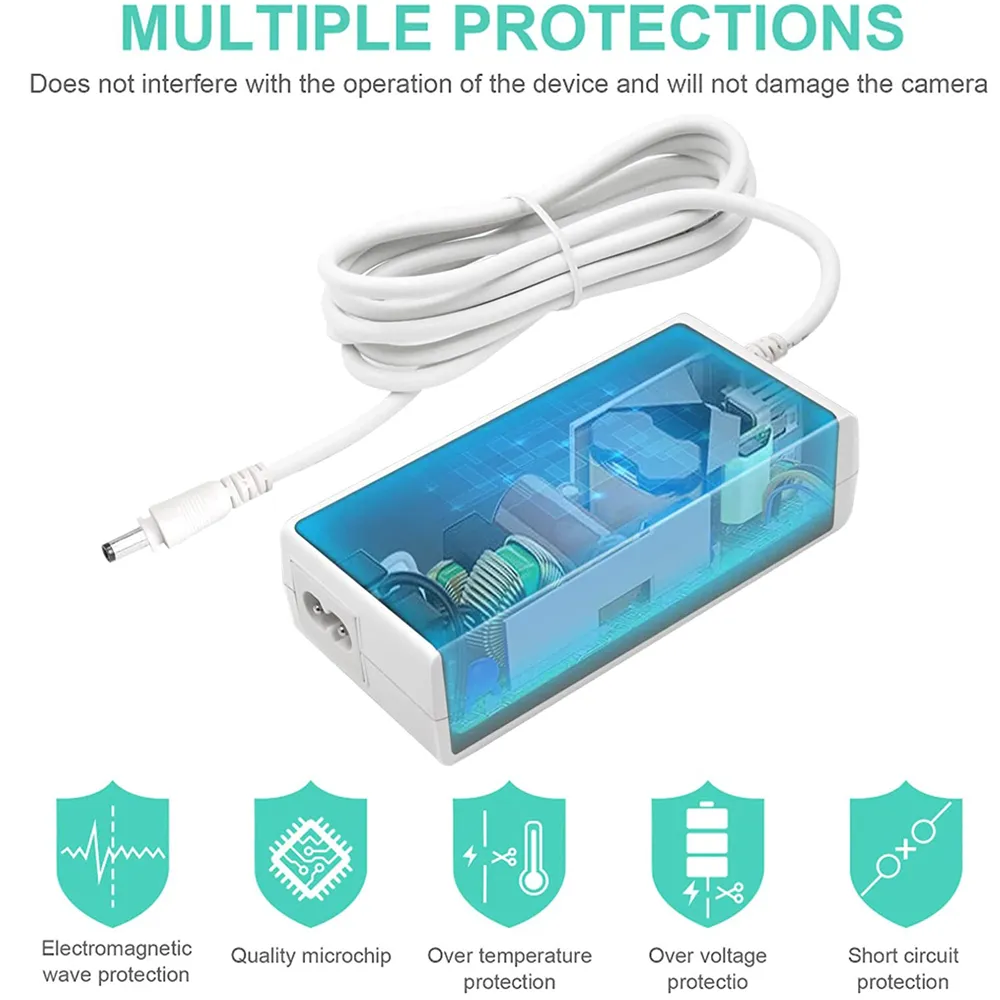 12V 5A ac ac adapter Cable for AOC Monitors - Compatible with HP 2011X ...