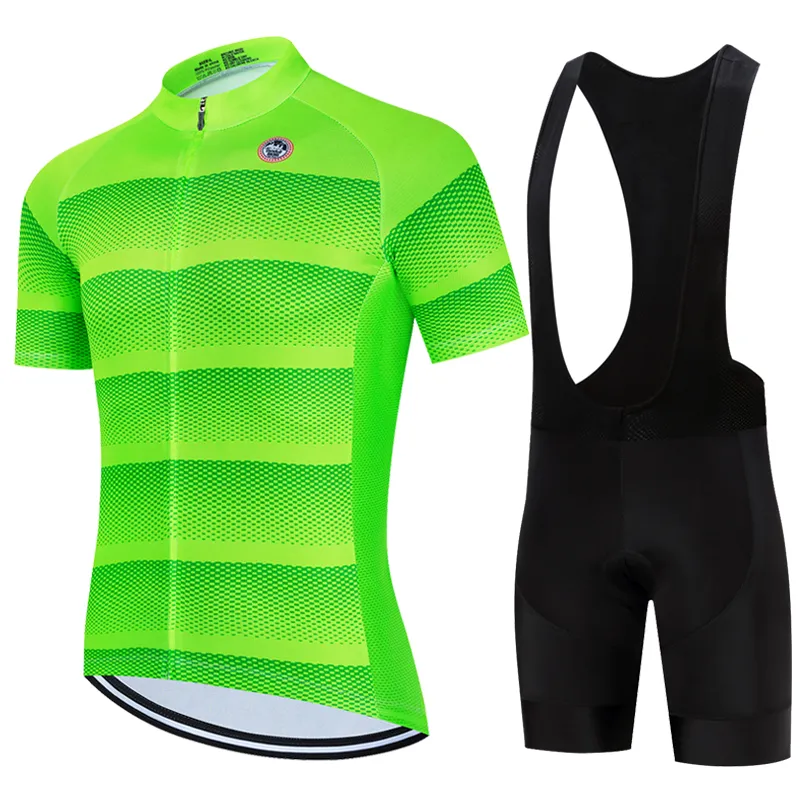 Mens Cycling Clothing Set Summer: Short Sleeve Cycling Jersey Bib Set, 19D Padded MTB Road Bike ...