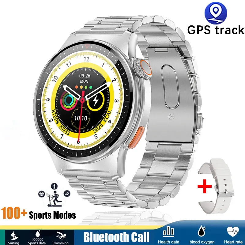Men's Smartwatch with ECG & PPG, 1.39 Steel Strip Waterproof, Bluetooth ...