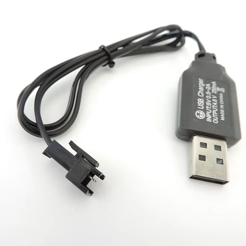 DHgate.com:USB Charger Cable for NiMh/NiCd Battery RC Toys - 3.6V 3.7V 4.8V 250mA SM 2P Forward ...